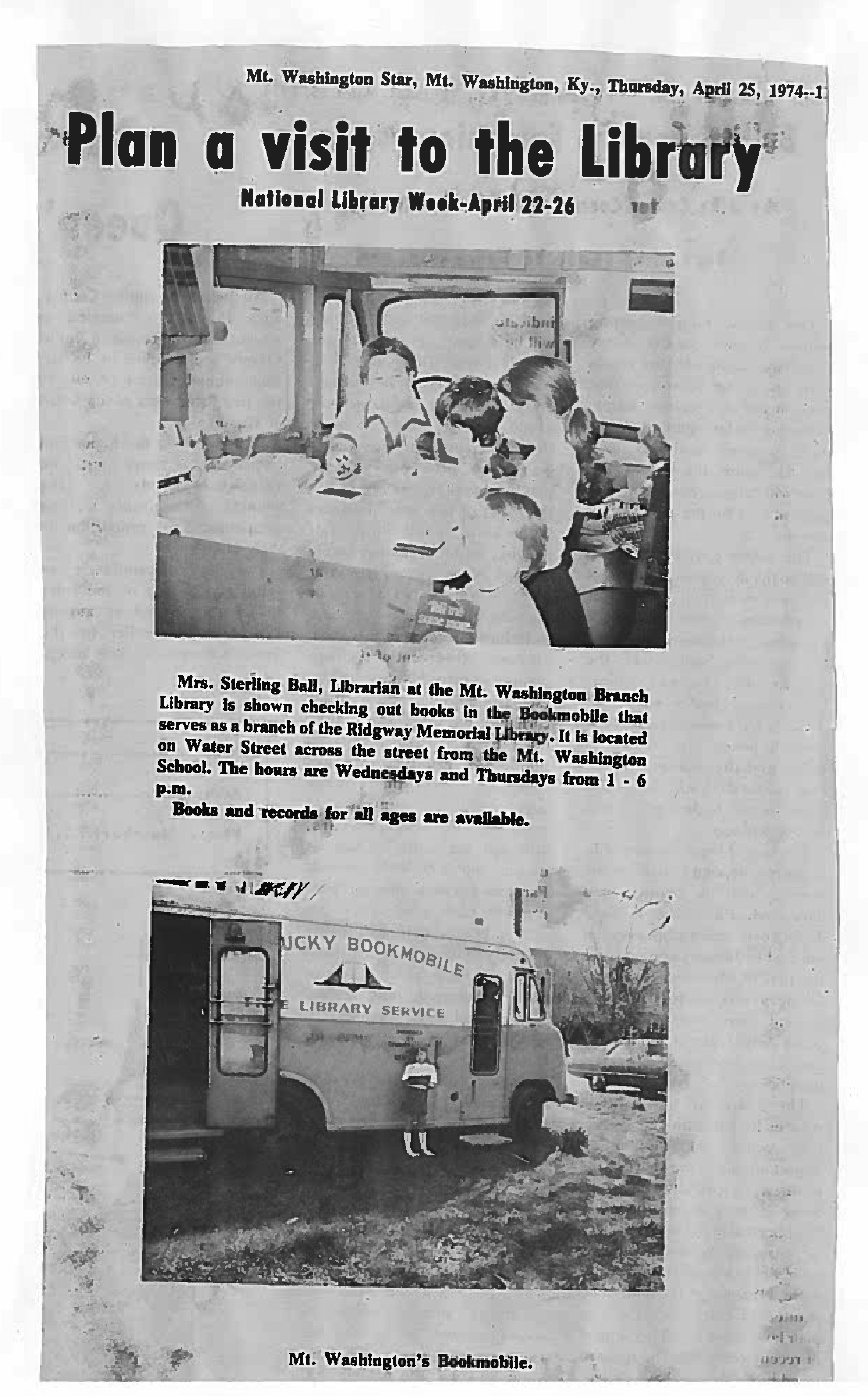 Mt. Washington Bookmobile - Bullitt County Public Library